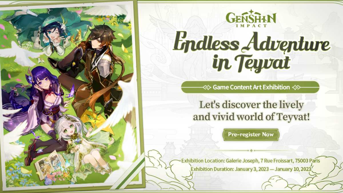 How to pre-register for the Genshin Impact Endless Adventure in Teyvat exhibition in Paris | Pro ...