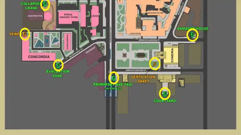 All exfil locations on Streets of Tarkov map in Escape from Tarkov - Pro Game Guides