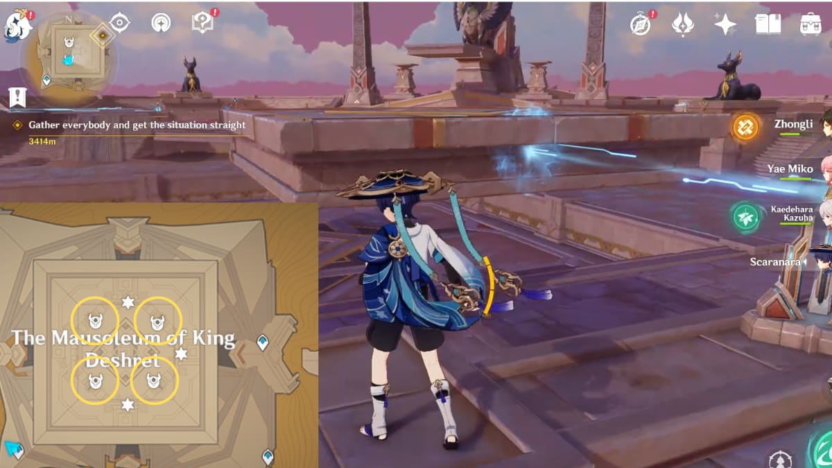 How to solve the puzzle on top of The Mausoleum of King Deshret in ...