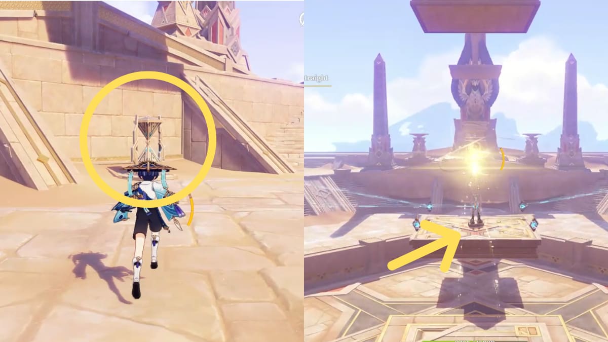 How to solve the puzzle on top of The Mausoleum of King Deshret in ...