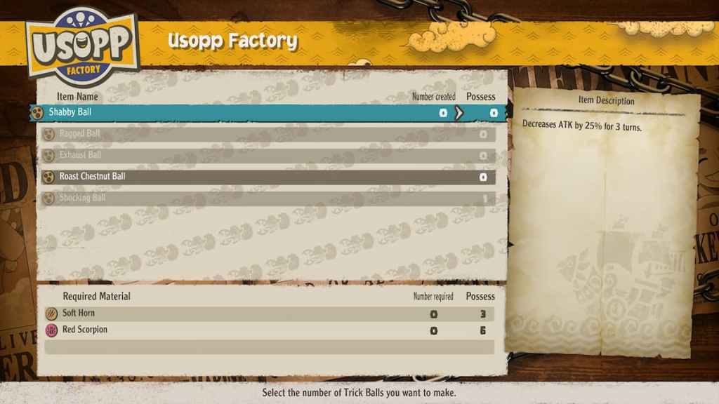 How to craft Trick Balls in One Piece Odyssey | Pro Game Guides