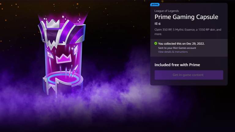 Where is this month's Prime Gaming Capsule for League of Legends? | Pro ...