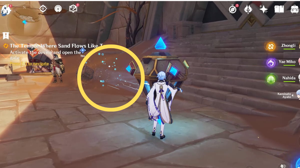 Genshin Impact The Temple Where Sand Flows Like Tears World Quest guide ...
