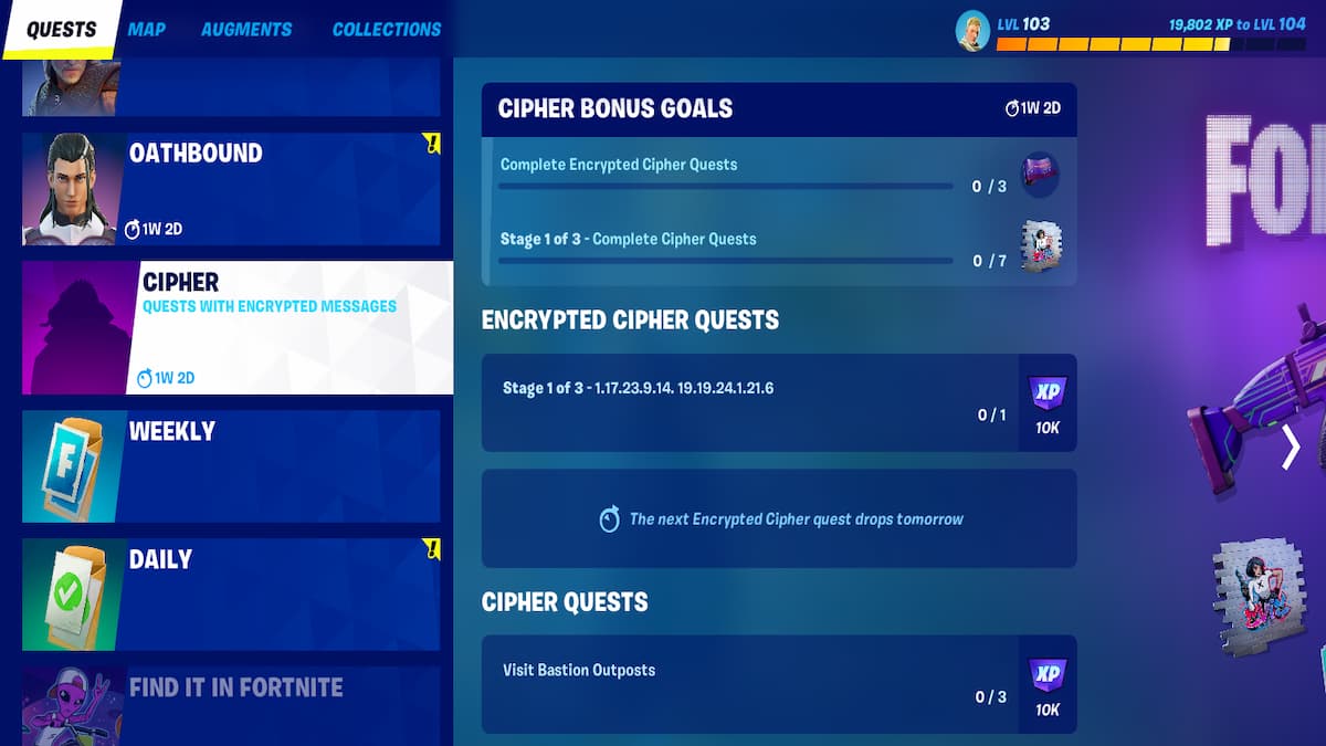 Fortnite 23.50 Update - Cipher Quests, Unvaulted Weapons, and more ...