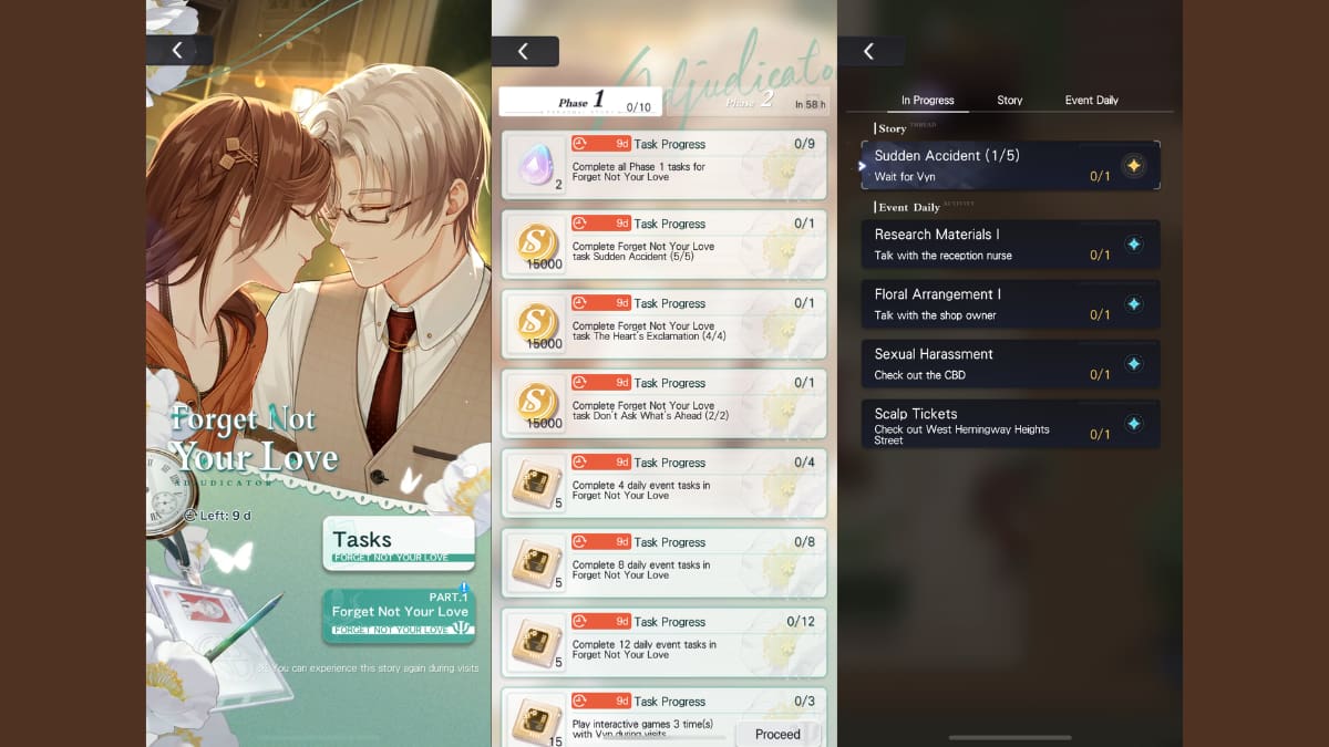 Tears of Themis Forget Not Your Love Vyn Sweet Chapter event & banner ...