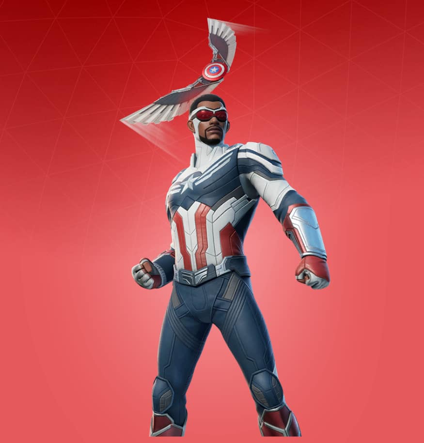 Fortnite Captain America - Sam Wilson (MCU) Skin - Character, PNG ...