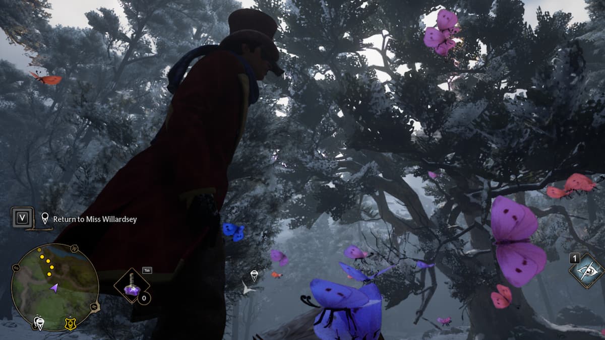 Where to find the butterflies in the forbidden forest in Hogwarts ...
