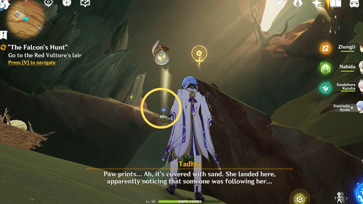 Genshin Impact "The Falcon's Hunt" World Quest guide | Pro Game Guides