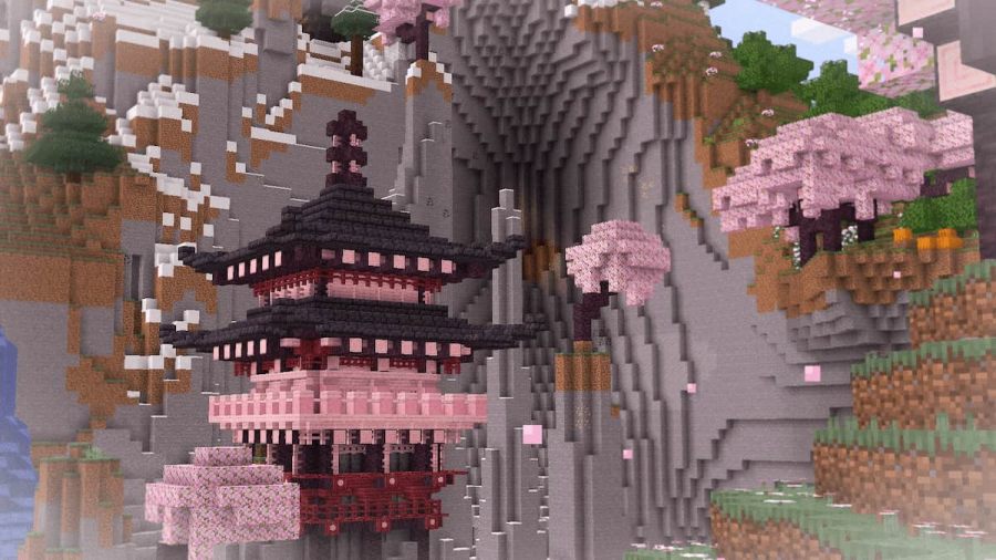 12 лучших деревянных построек Cherry Blossom Tree для Minecraft 1.20 ...