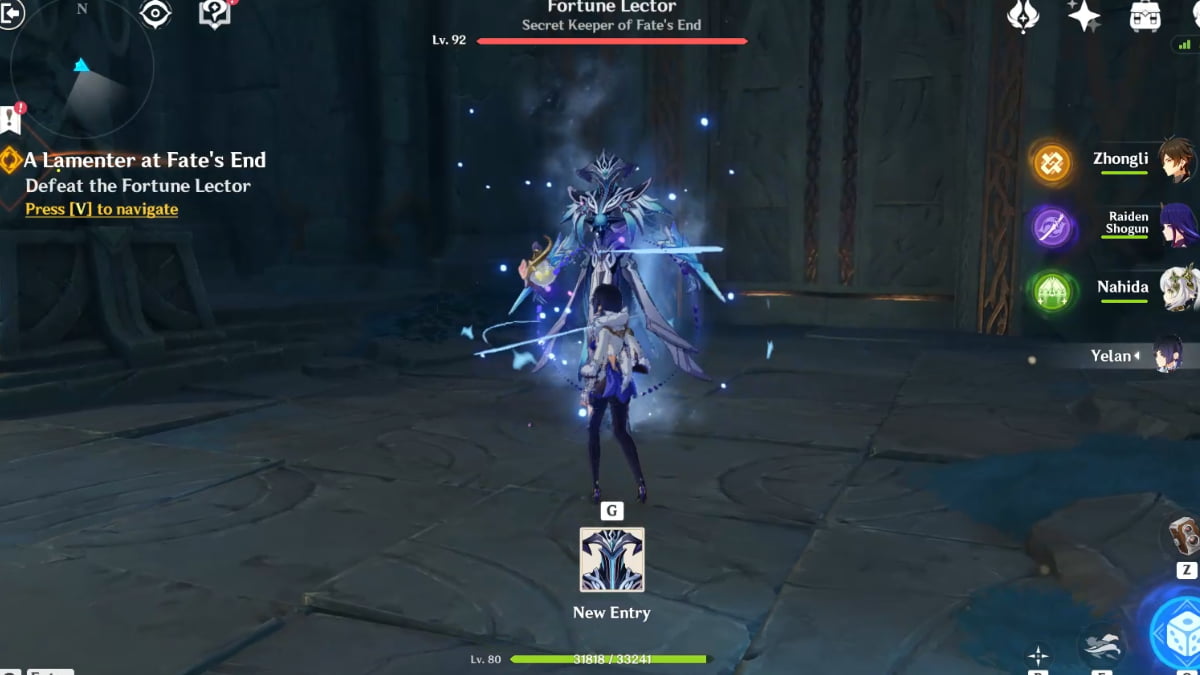 Genshin Impact A Lamenter At Fates End Unknown Sanctuary Walkthrough