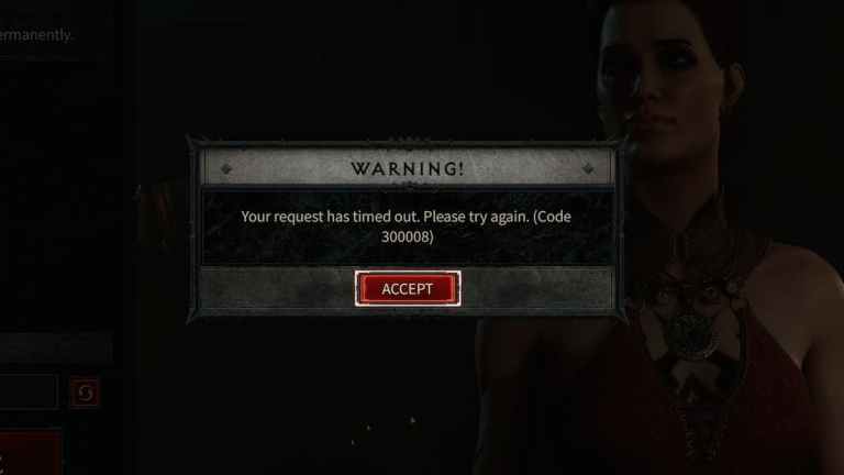 How to fix 'your request has timed out' error code 300008 in Diablo 4 ...