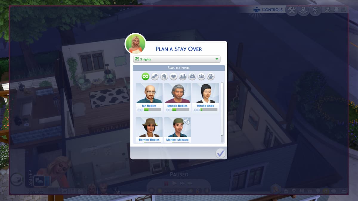 How to Start and End a Stay-Over in Sims 4