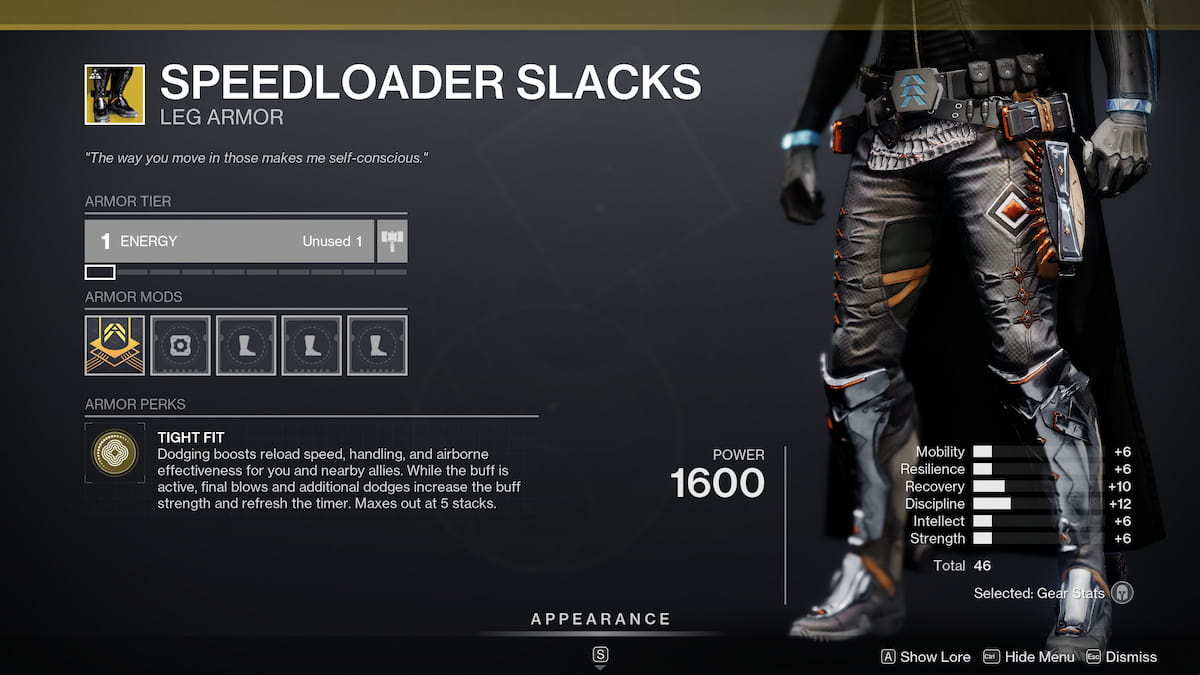 Destiny 2 Speedloader Slacks (Hunter Exotic Legs) - What It Does & How ...