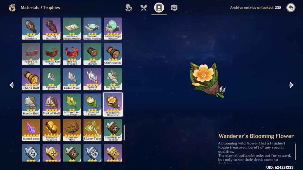 How to get A Flower Yet to Bloom, Treasured Flowers, and Wanderer's ...