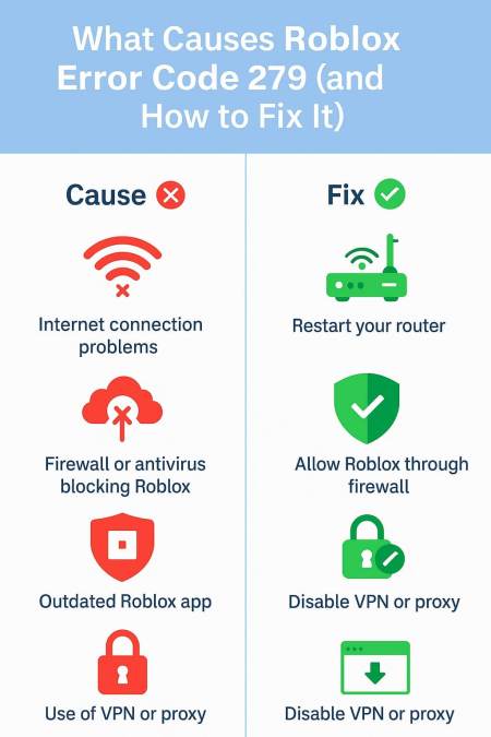 How to Fix Roblox Error Code 279: Complete Guide | Pro Game Guides