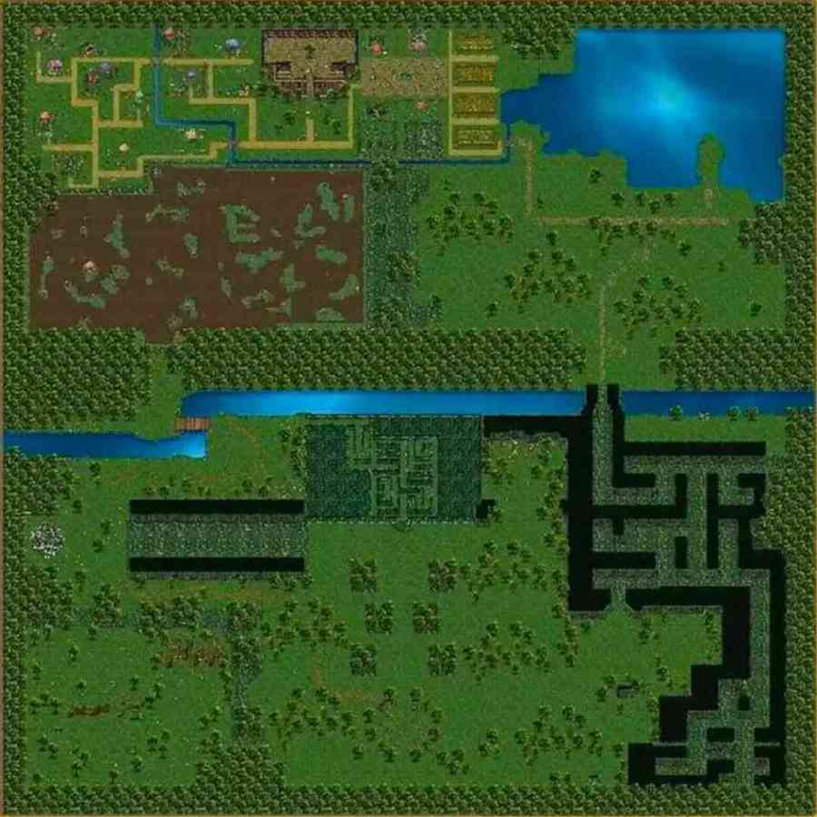 Full Map of Lake Foscari Stage in Vampire Survivors Tides of the ...