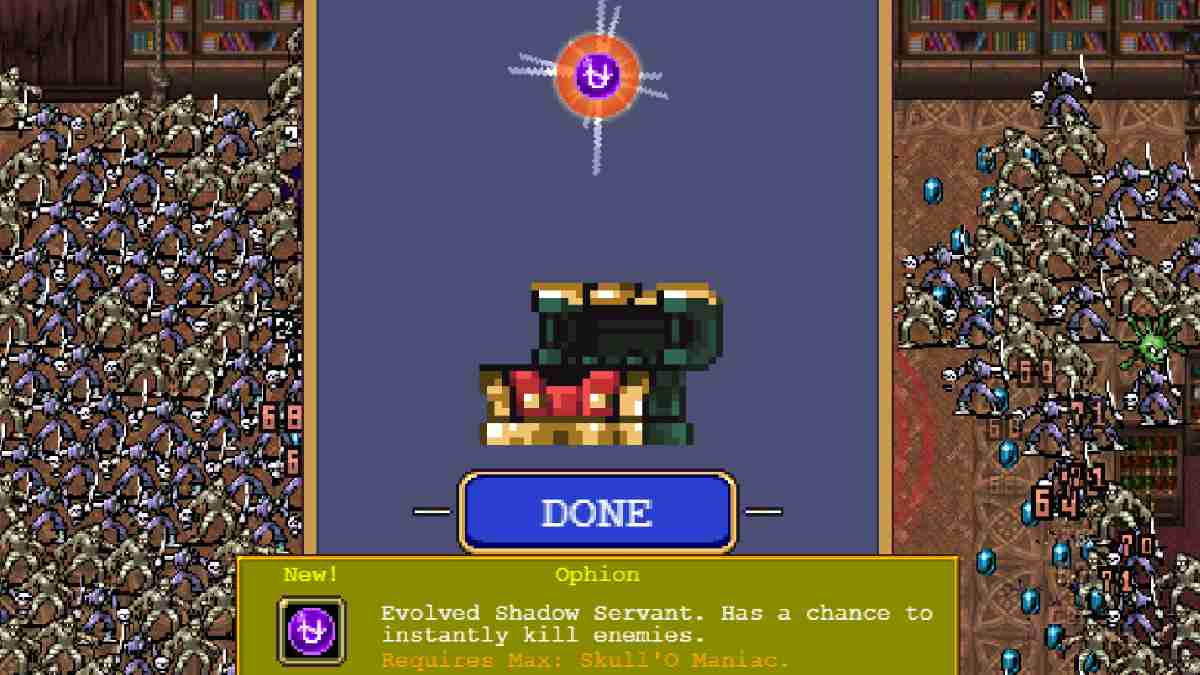 How to get & evolve Shadow Servant into Ophion in Vampire Survivors ...