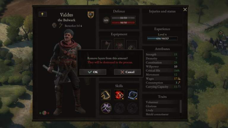 How to remove armor layers in Wartales | Pro Game Guides