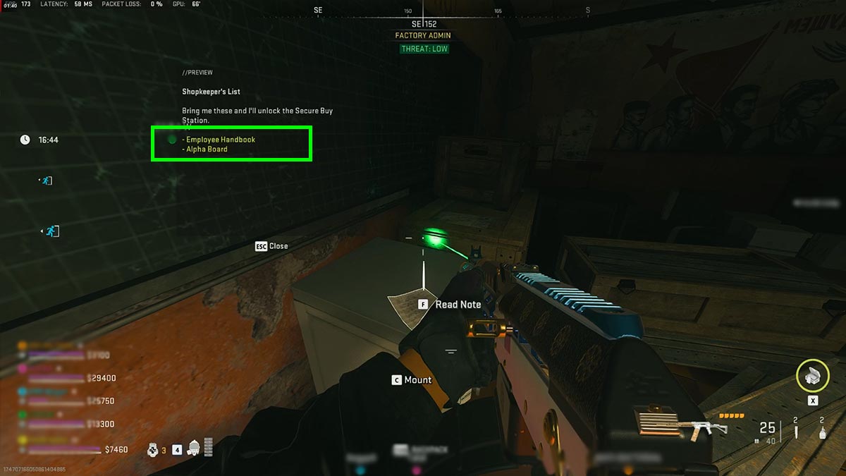 Abandoned Operator Mission Guide DMZ - Shopkeeper Location - Pro Game ...