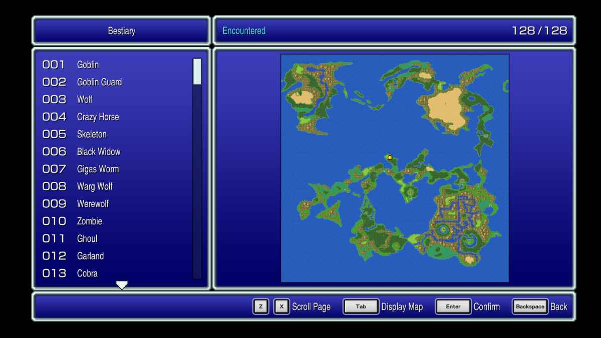 Final Fantasy 1 Pixel Remaster Bestiary & locations | Pro Game Guides