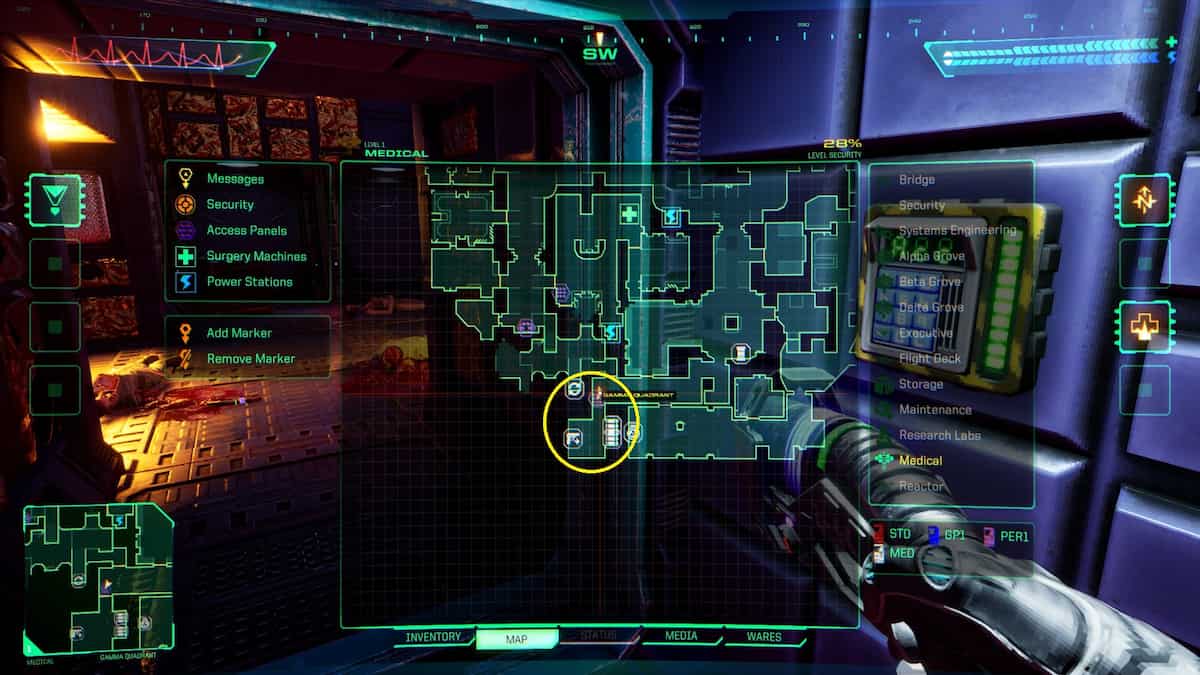 System Shock Remake - Medical Armory Code & Location | Pro Game Guides