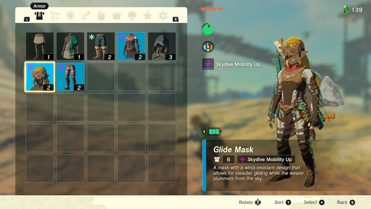How to get better skydive mobility (Glide Armor) in TotK (Zelda Tears ...