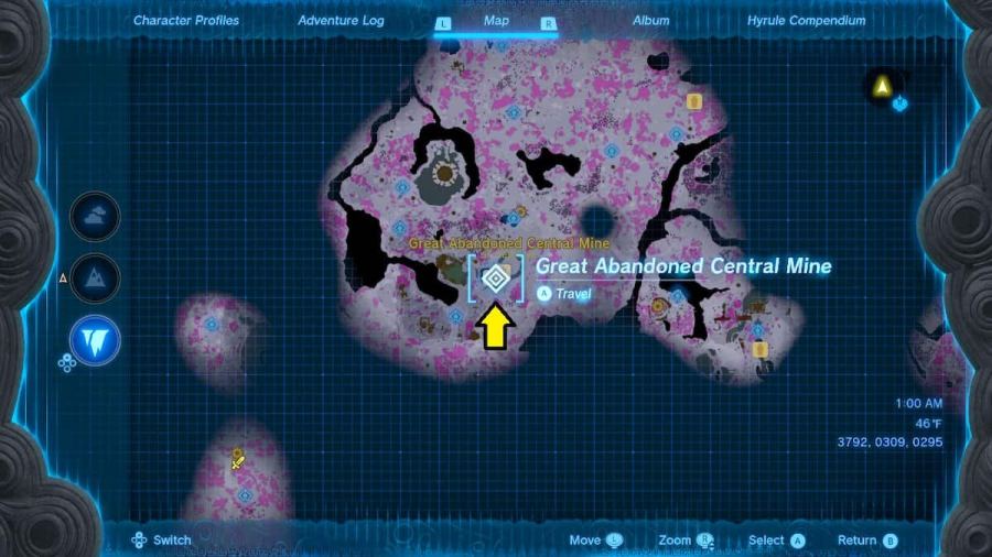 Great Abandoned Central Mine Location in TotK (Zelda Tears of the ...