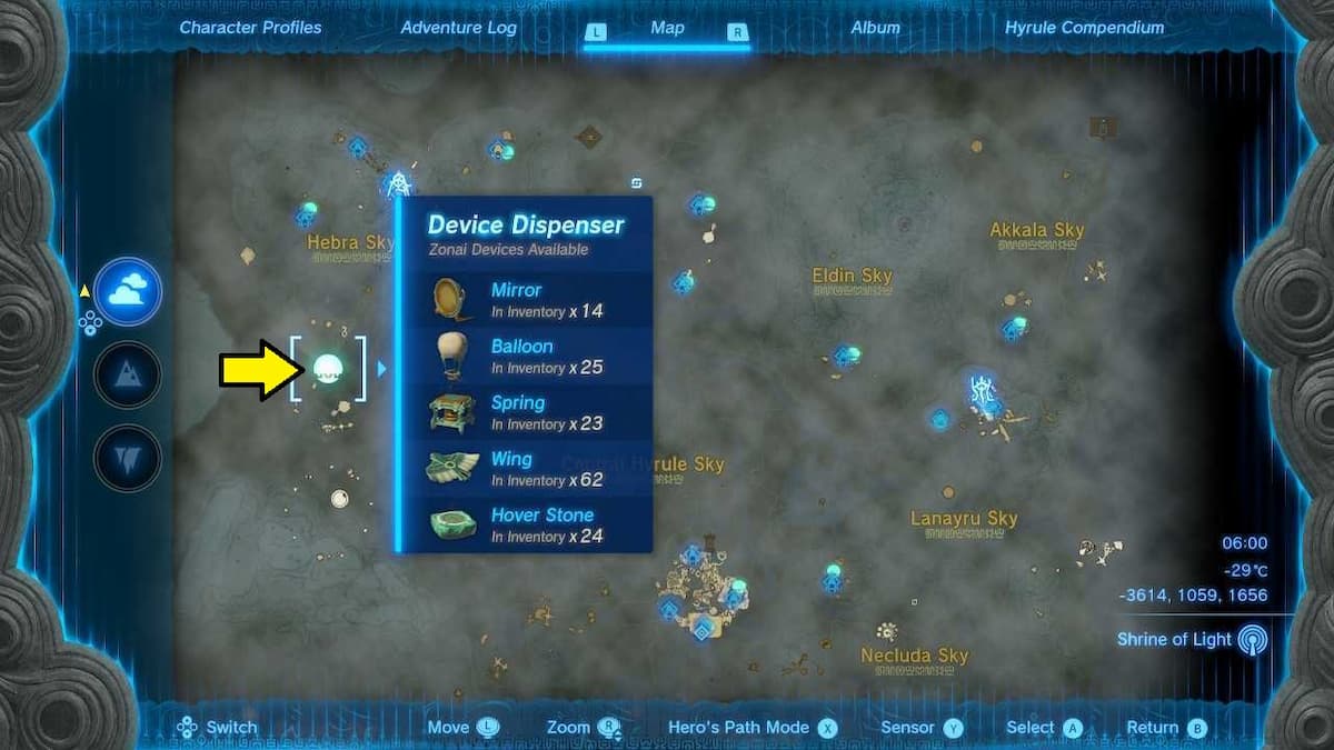 TotK Device Dispenser Locations (Map) & Items in Zelda Tears of the Kingdom | Pro Game Guides