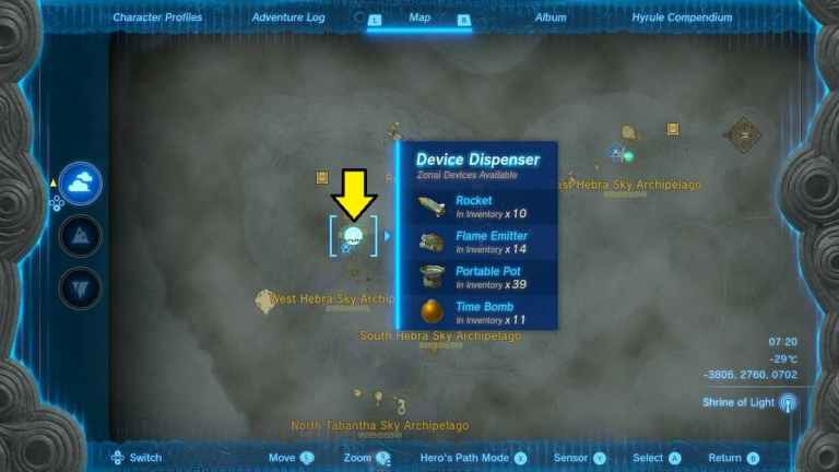 TotK Device Dispenser Locations (Map) & Items in Zelda Tears of the ...