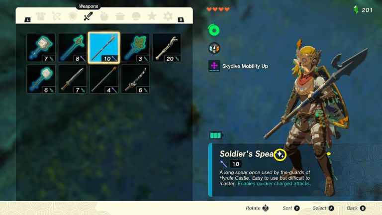 What do stars mean next to weapons in TotK (Zelda Tears of the Kingdom ...