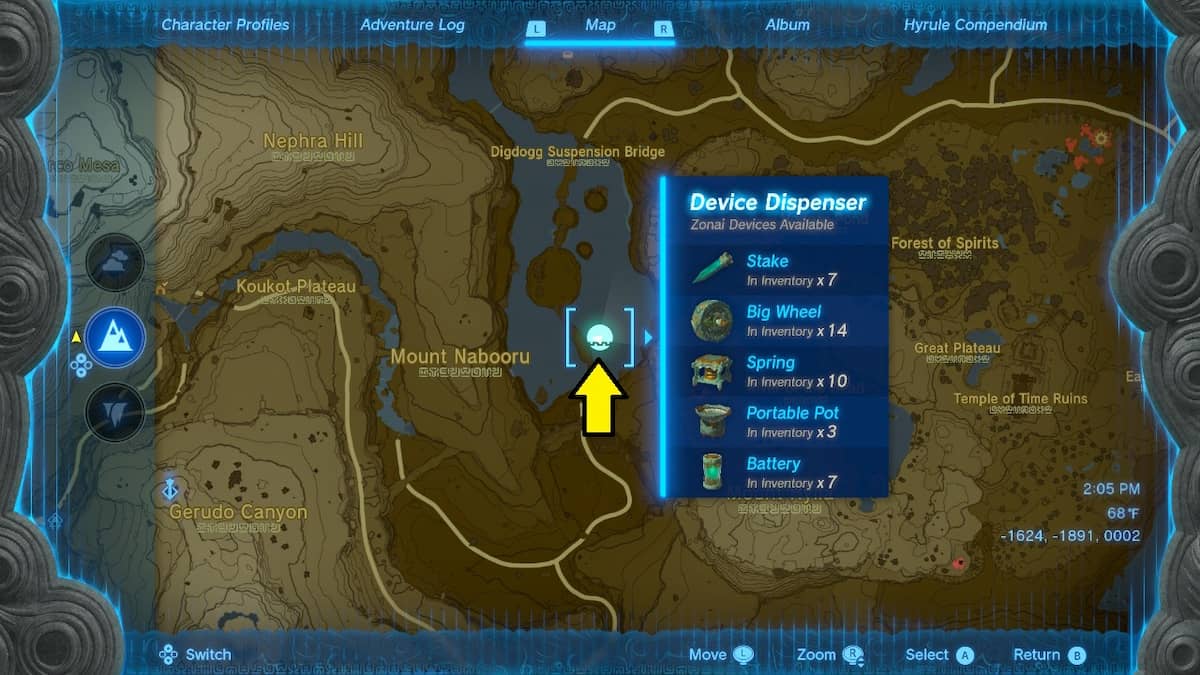 TotK Device Dispenser Locations (Map) & Items in Zelda Tears of the Kingdom | Pro Game Guides