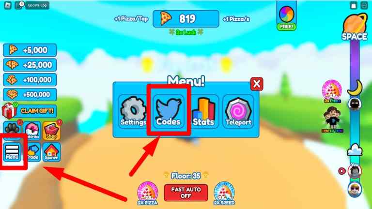 +1 Pizza Per Second Codes | Pro Game Guides