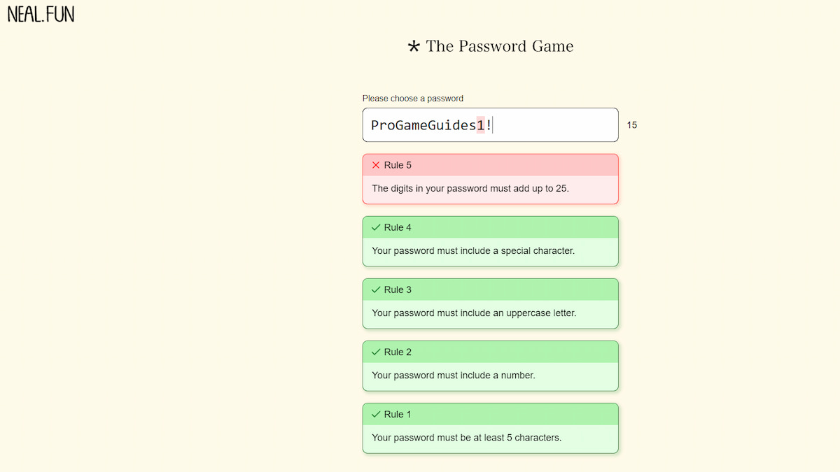 How To Play The Password Game Neal Fun Pro Game Guides 5551