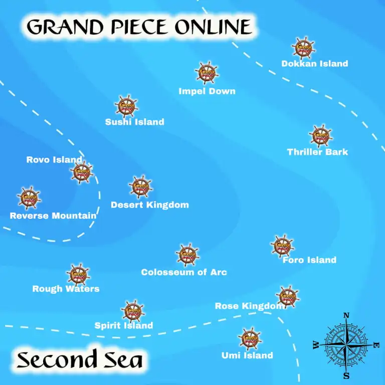 Grand Piece Online Map - All Locations & Level Requirements | Pro Game ...