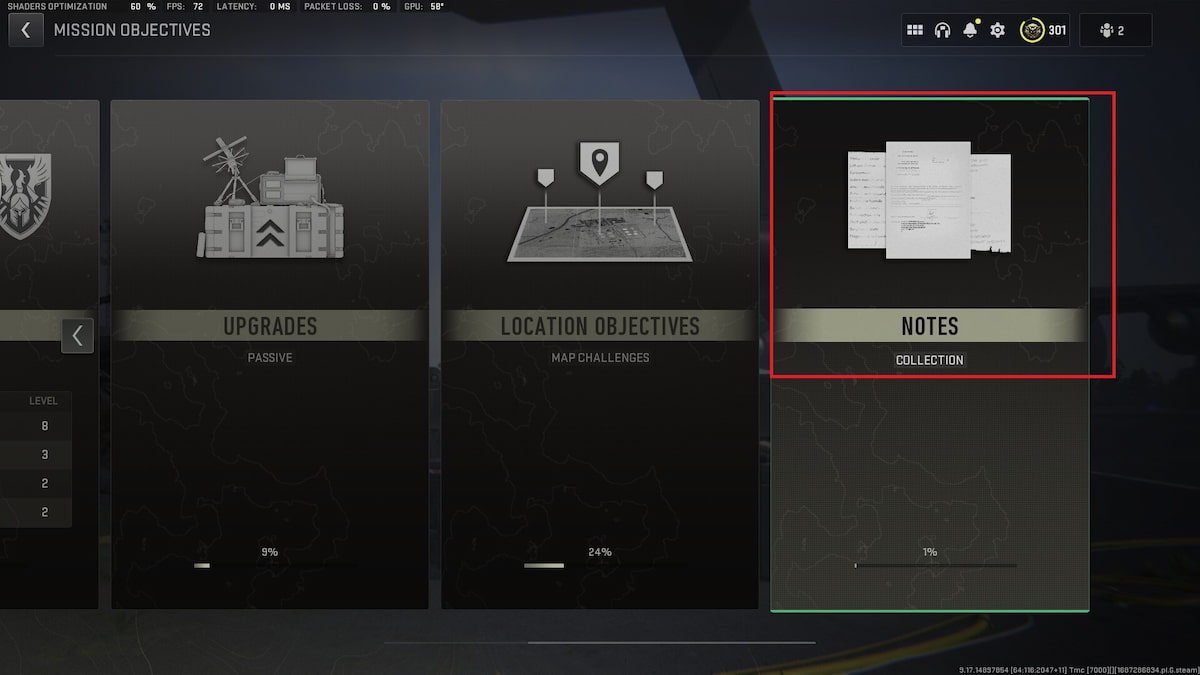 DMZ Notes Menu Location | Pro Game Guides