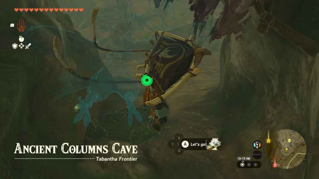 How to find the Ancient Columns cave location in Zelda TOTK (Tears of ...