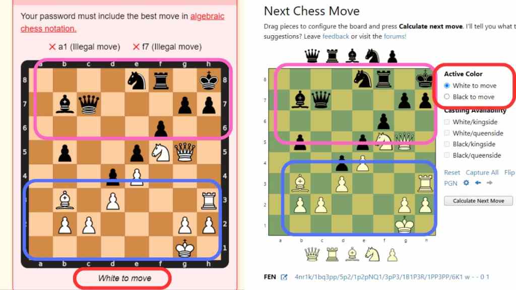 Password Game Rule 16: Best Move in Algebraic Chess Notation | Pro Game ...