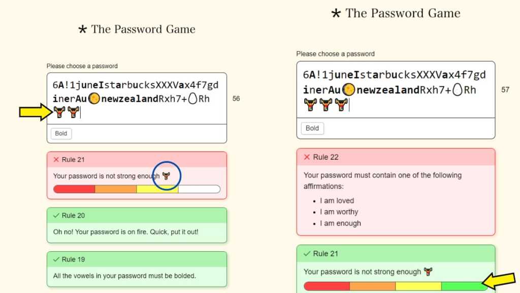 Password Game Rule 21 – How to make a strong password | Pro Game Guides