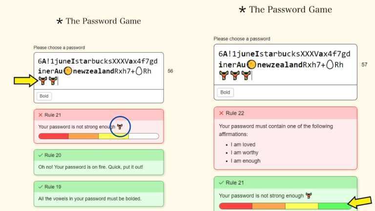 Password Game Rule 21 – How to make a strong password | Pro Game Guides