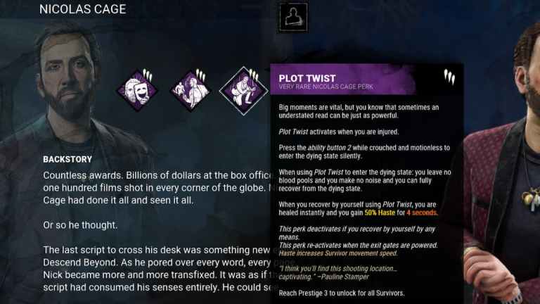 All Nicolas Cage Perks and Abilities in Dead By Daylight | Pro Game Guides