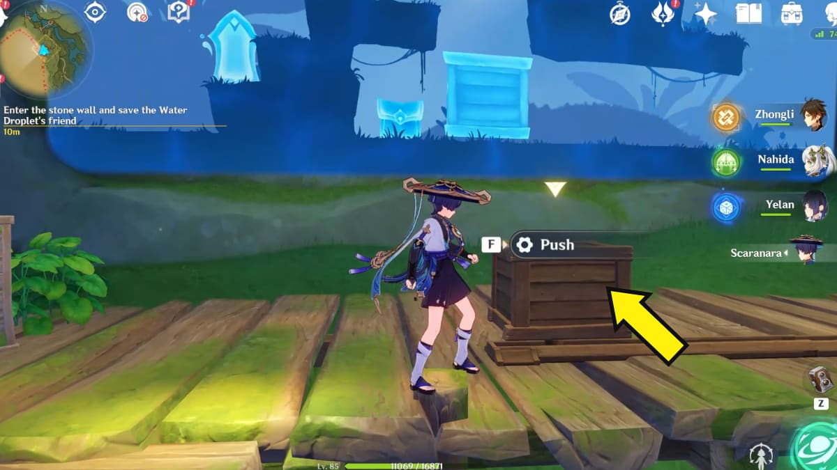 How to Enter the stone wall and save the Water Droplet's friend in ...