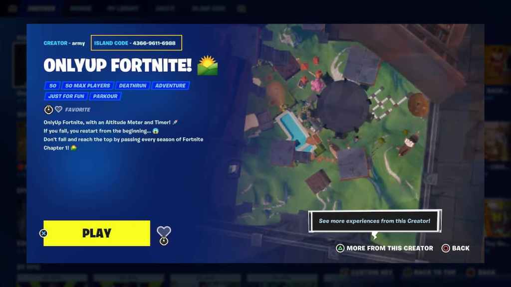 Fortnite Only Up Map Code (2023) | Pro Game Guides