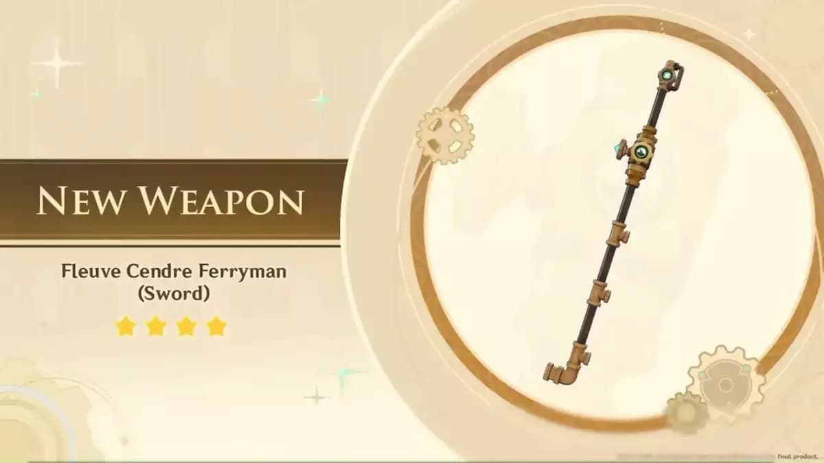 Fleuve Cendre Ferryman Sword - How To Unlock, Skills, & Stats (Genshin ...