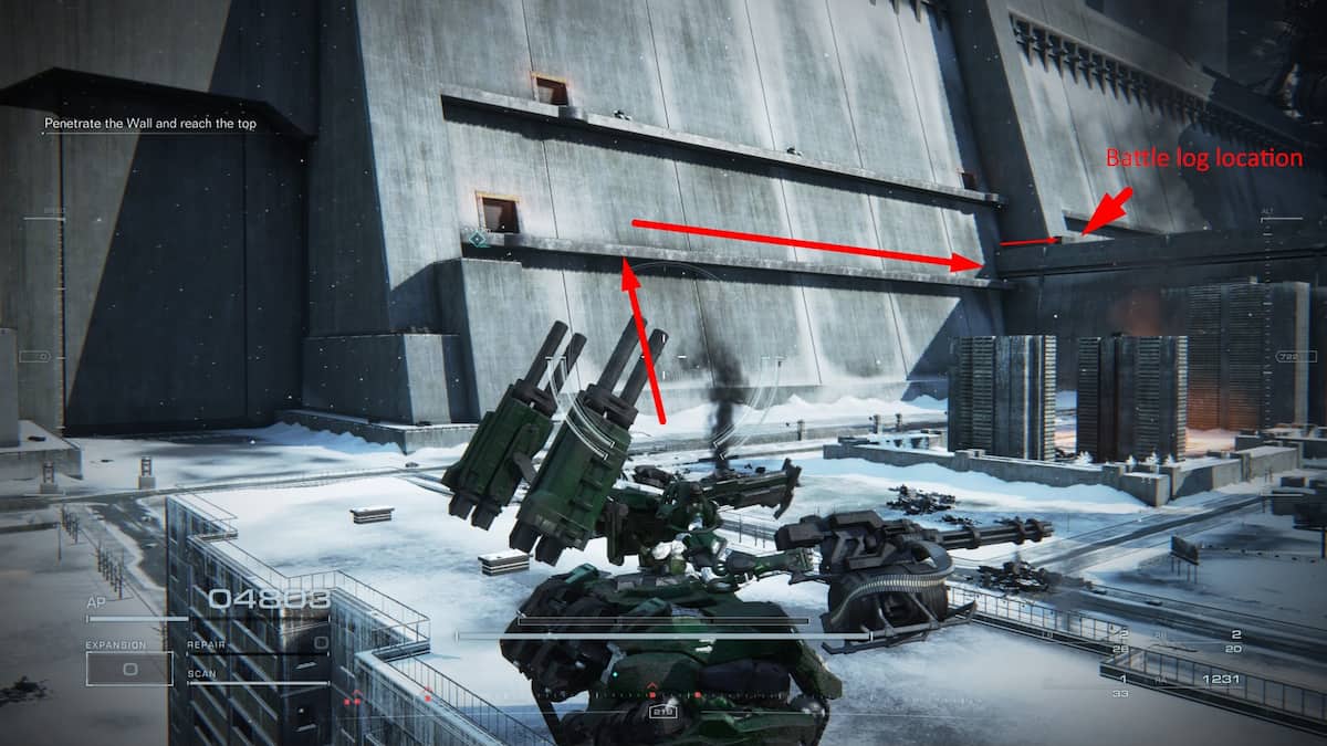 Armored Core 6 Operation Wall Climber Battle Log Location | Pro Game Guides