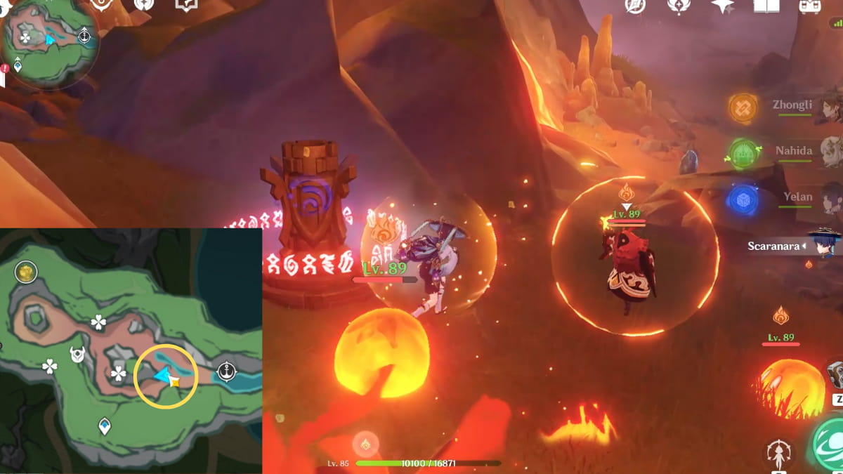 Genshin Impact Beryl Region Elynas boiling lake puzzle guide (Precious ...