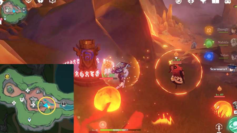 Genshin Impact Beryl Region Elynas boiling lake puzzle guide (Precious ...