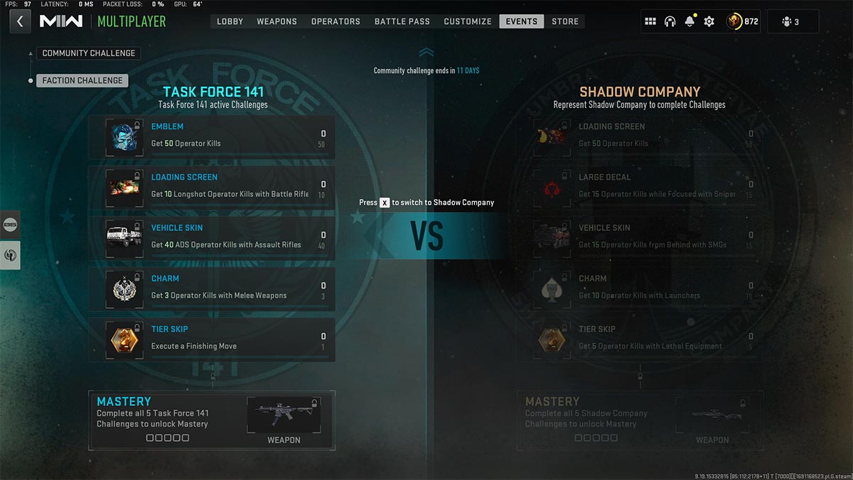 All Challenges and Rewards in Faction Showdown Event in MW2 & Warzone 2 ...