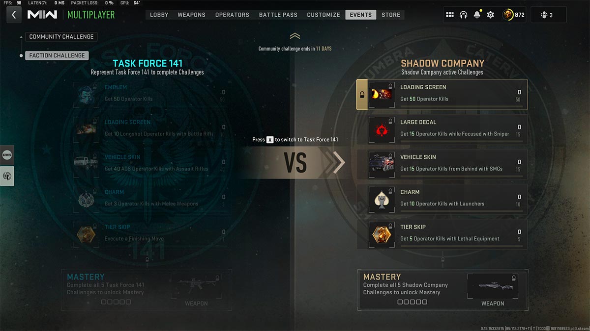 All Challenges and Rewards in Faction Showdown Event in MW2 & Warzone 2 ...