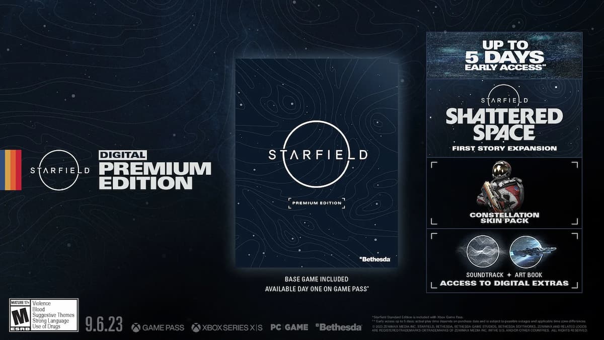All Starfield Editions Comparison - Constellation Edition Rewards ...