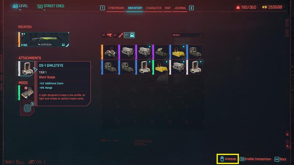 How to remove mods from a weapon in Cyberpunk 2077 2.0 | Pro Game Guides